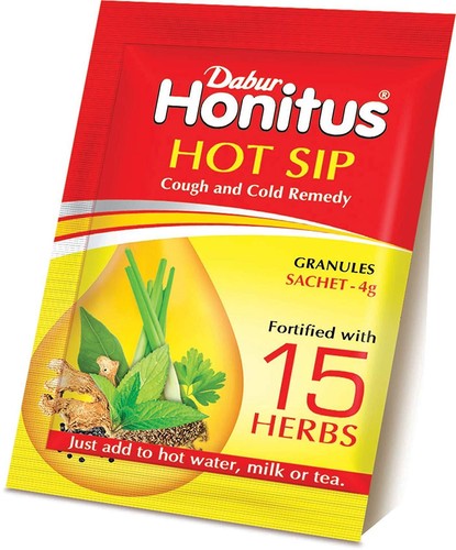 Dabur Honitus Hot Sip- Ayurvedic Kaadha Cough & Cold Remedy 30 Sachet ...