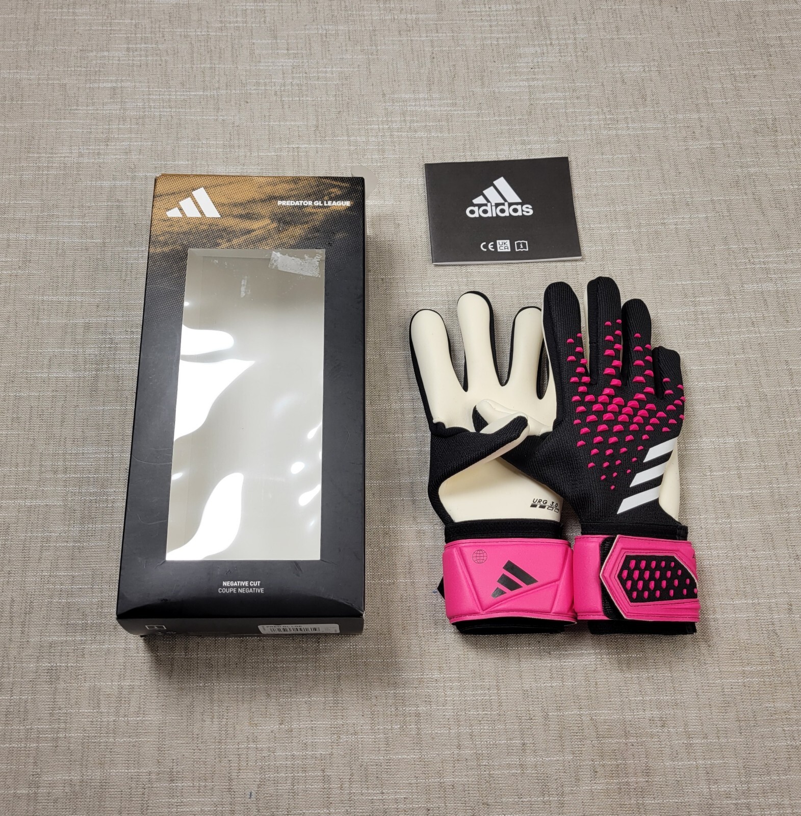 Adidas Predator Goalkeeper Gloves Size 10 Mens Black Pink Negative Cut ...