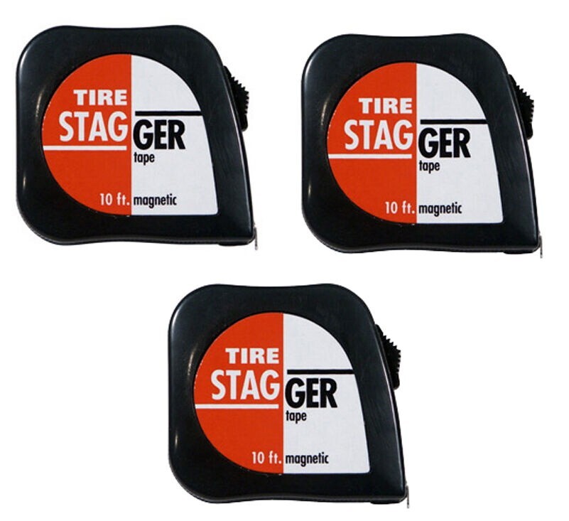 Tire Stagger Tape Measures (3-pack) 10 foot Lengths Racing Tires IMCA ...