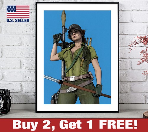GI Joe Lady Jaye Poster 18" x 24" Print G.I. Joe Retro 80s Army Girl ...