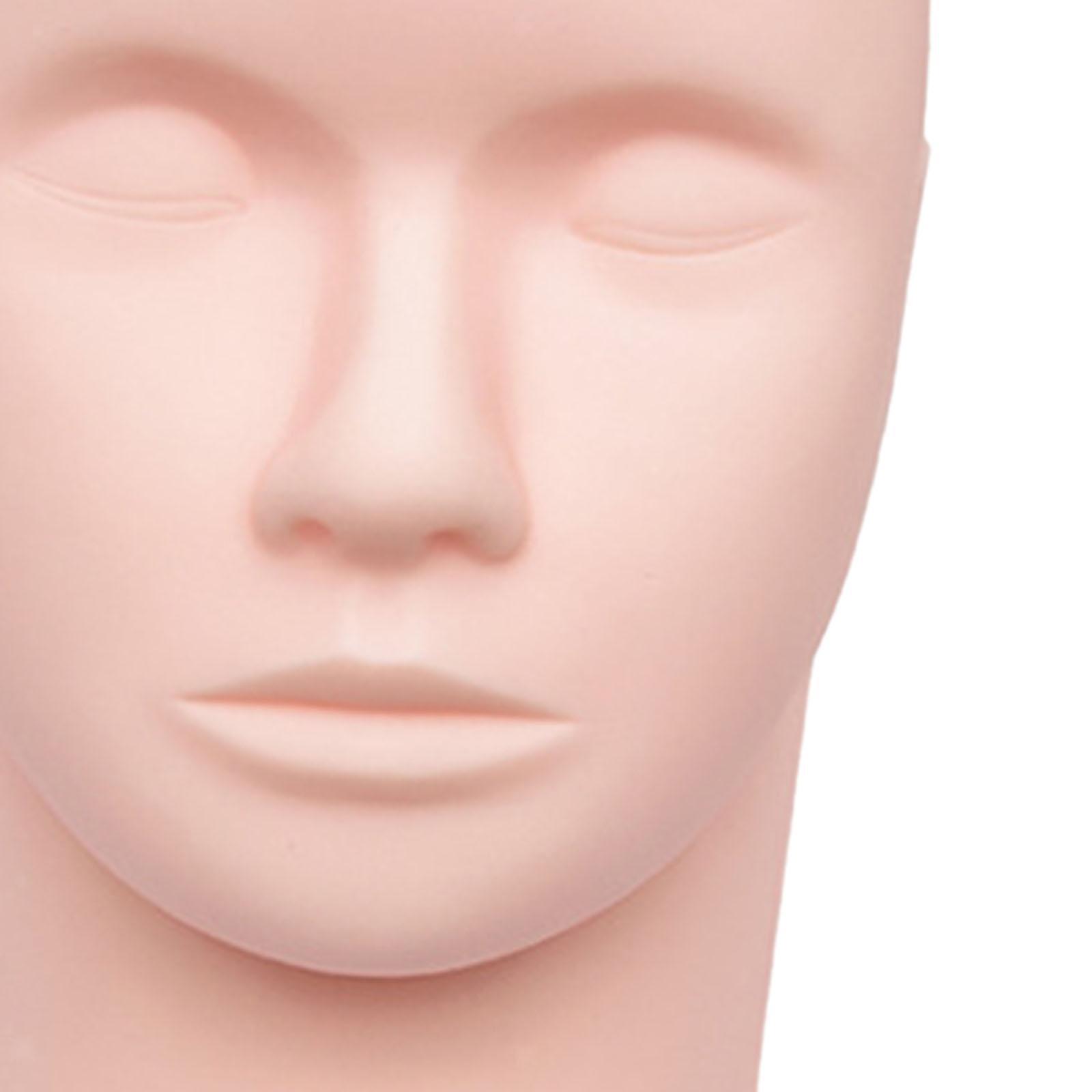 Eyelash Mannequin Head Face Flat Head for Salon Eye Lashes Makeup ...