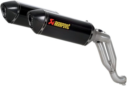 Akrapovic Street Legal Dual Slip-On Muffler Carbon Fiber Triumph Speed ...