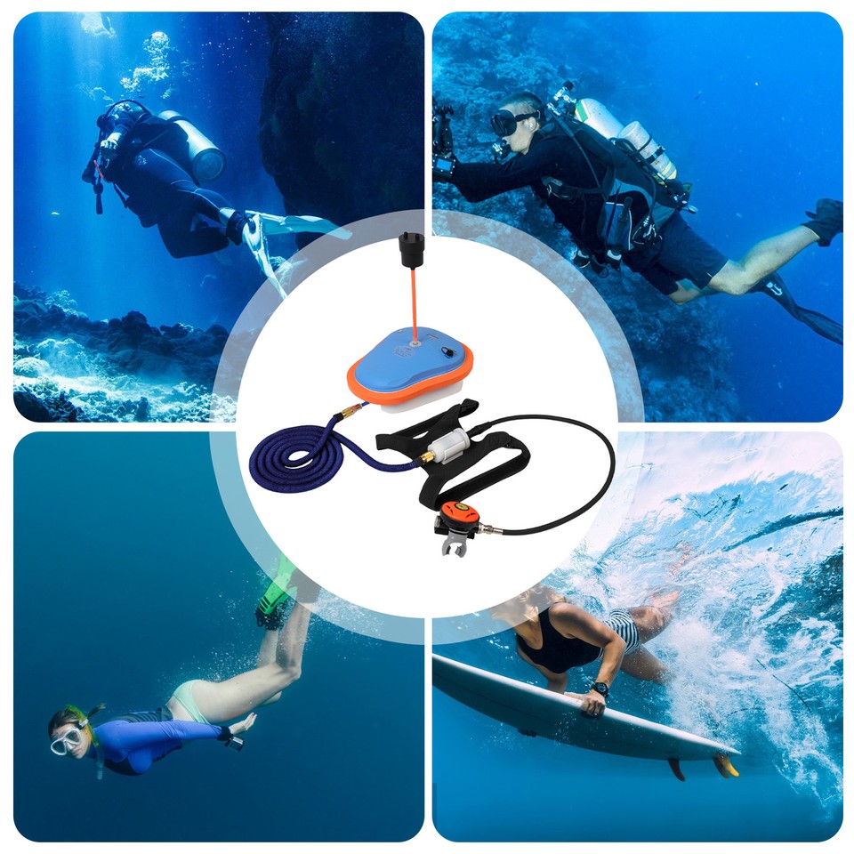Portable Grade 39ft Scuba Diving Tank Snorkel Ventilator Tankless ...