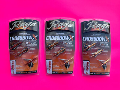 3 packs Rage CrossbowX Extreme mechanical crossbow Broadheads 100 Grain ...