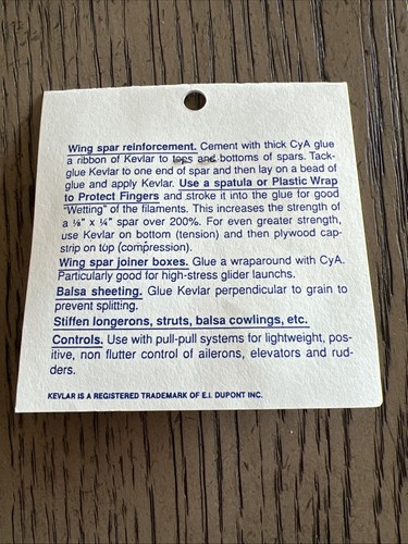 K&S Engineering Made With Kevlar Thread 801 NOS | eBay