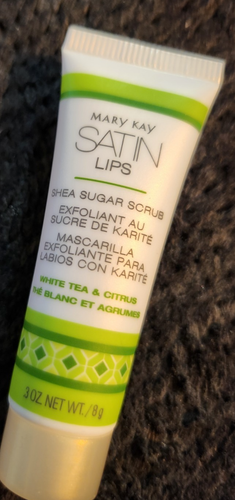 NEW Mary Kay Satin Lips White Tea & Citrus Shea Sugar Scrub .3 oz ...
