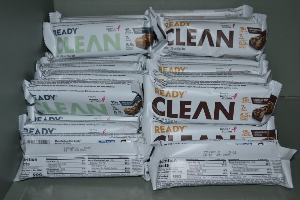 (60) Ready Protein Bars, 2 Flavors, 15 g Protein, Best By 06/2026+ | eBay