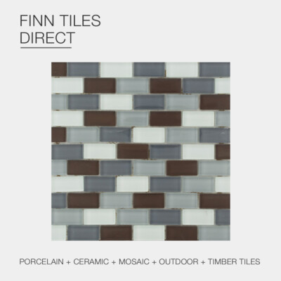 300x300 Earth Light Grey-Blue Toned Decorative Bathroom Wall Mosaic ...