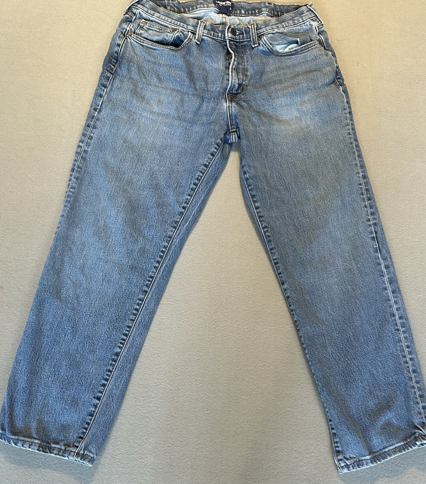 Lands End Jeans Men's Blue Straight Square Rigger Den… - Gem