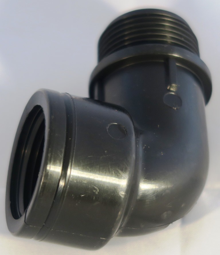 Elbow (male / female) Polyprop ( plastic ) 1/2",3/4" 1". Threaded Bsp ...