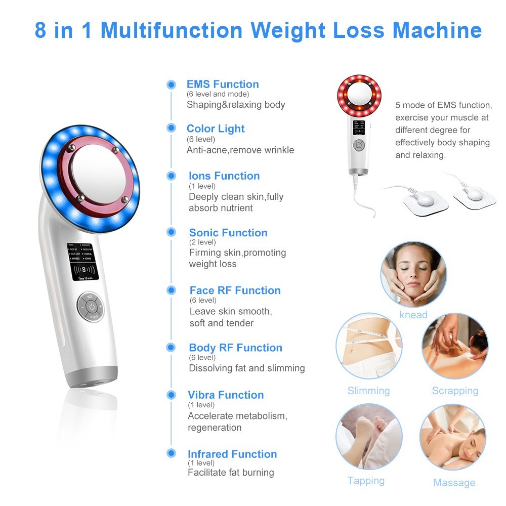 8 in1 Cavitation Fat Cellulite Remover Slimming Beauty Device Body ...