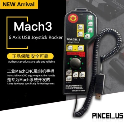 Mach3 6 Axis USB Joystick Rocker Electronic Handwheel for CNC Carving ...