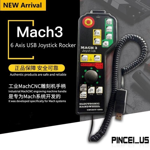 Mach3 6 Axis USB Joystick Rocker Electronic Handwheel for CNC Carving ...
