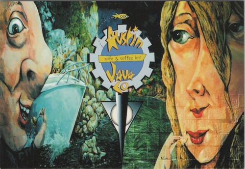 Austin Java Co Cafe Coffee Bar Texas Art Promotional postcard RC | eBay