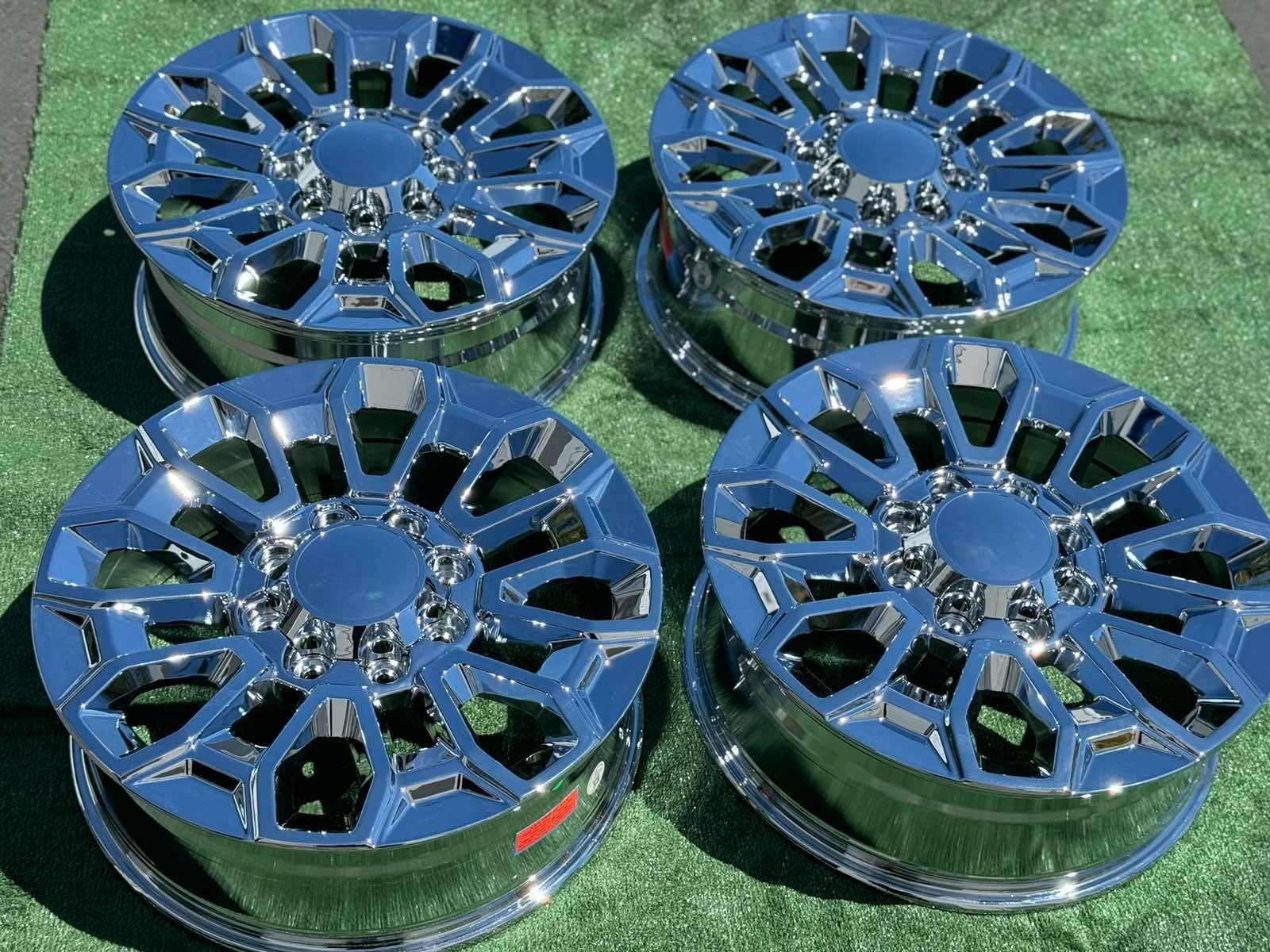 22" Chrome Wheels 22x8.5 8x180 Rims 2500 3500 Chevy Silverado GMC ...