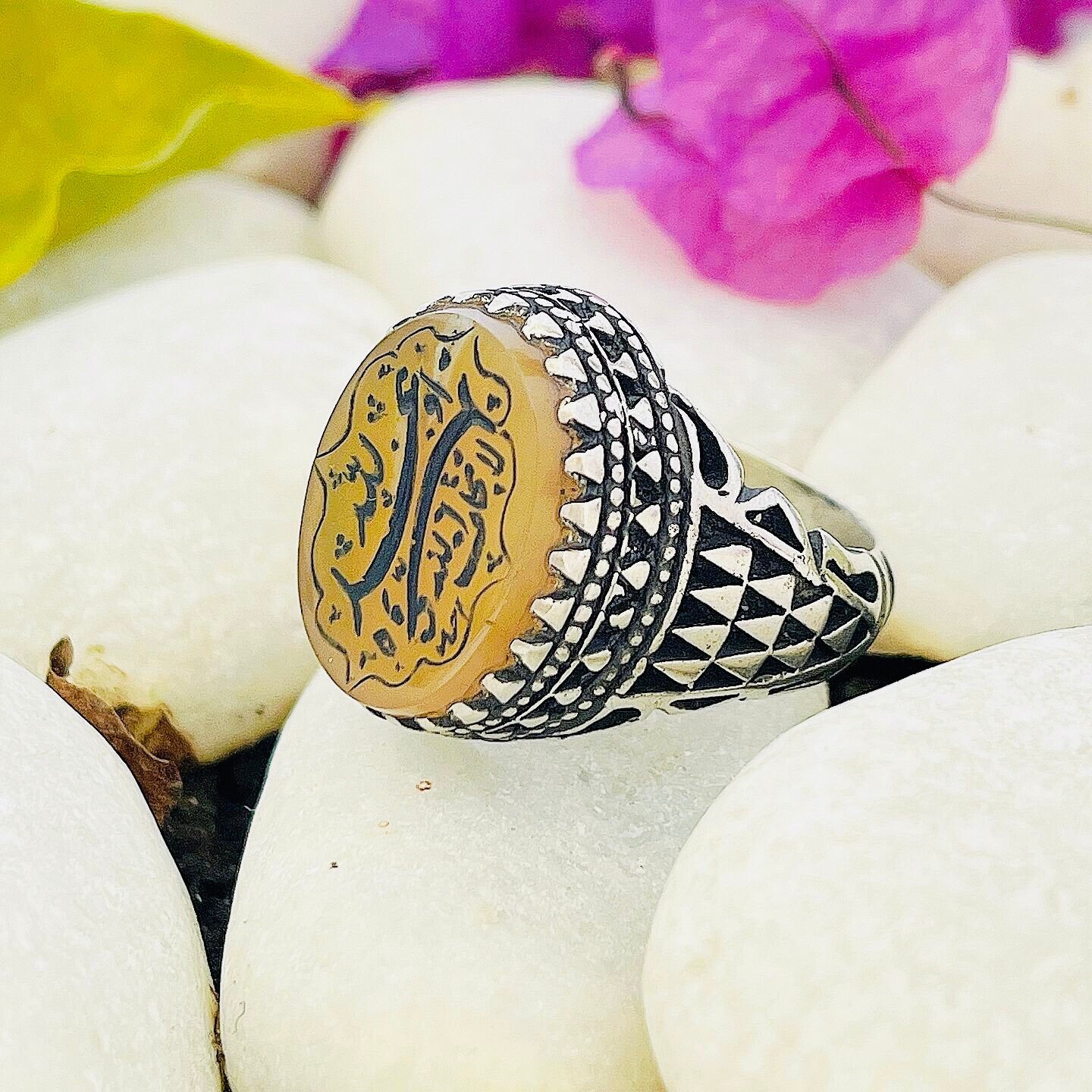 Handmade Arabic Shia Islamic Islam Calligraphy Men Woman Ring Special ...