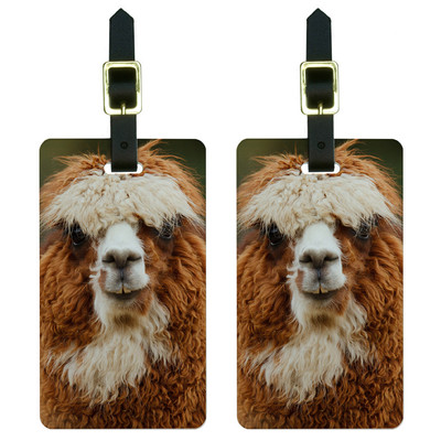 Brown Alpaca - Llama Luggage Suitcase Carry-On ID Tags Set of 2 | eBay