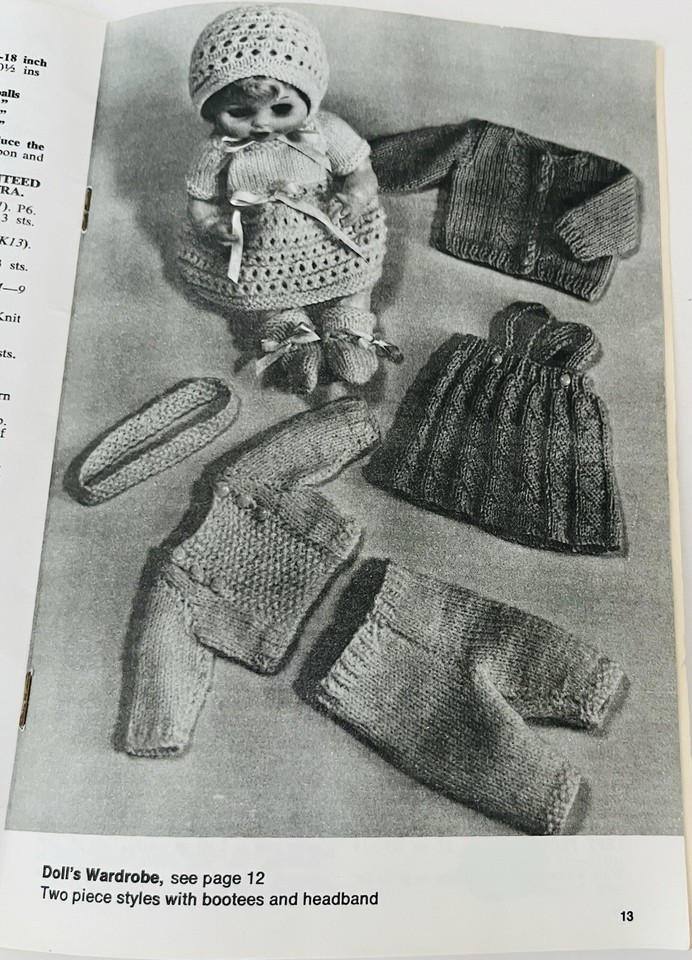 Vintage Patons Beehive Book 139 JUST FOR DOLLS Barbie & Doll Clothes ...