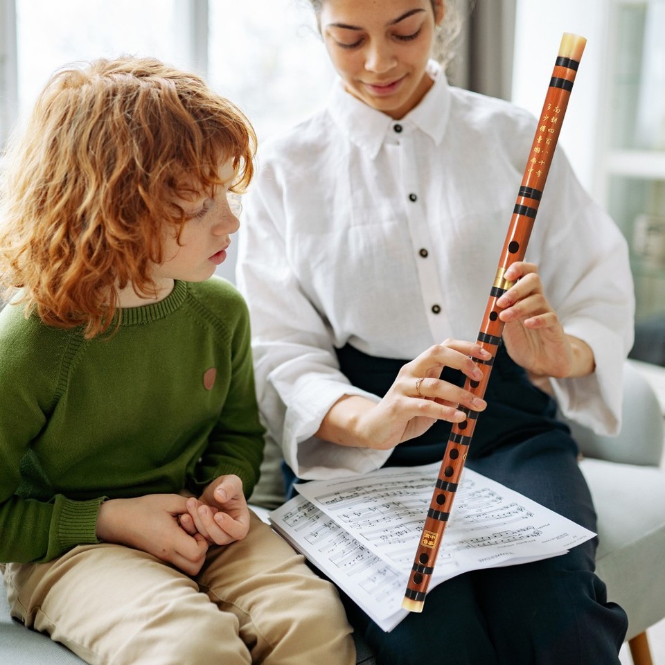 Bamboo Flute G‑Key Flute Traditional Orchestral Instrument with Flute ...