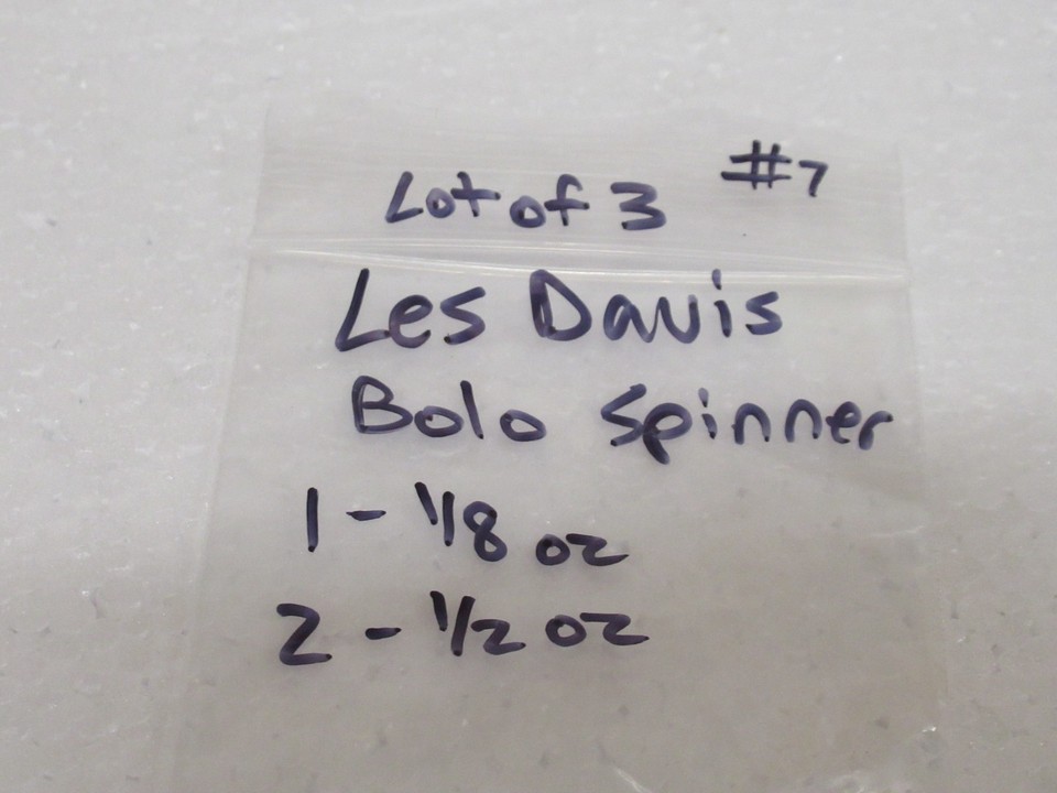 Lot of 3 Luhr Jensen Les Davis BOLO Spinner NICKEL Red Weighted 1/2 oz ...