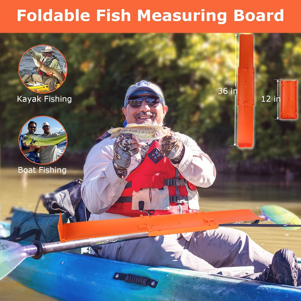 Fish Measuring Board Foldable, Compact Folding Fish Ruler for Boat ...