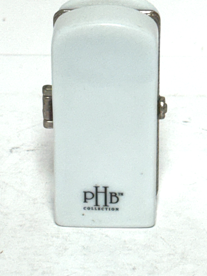 PHB REFRIGERATOR PORCELAIN HINGED TRINKET BOX w Peas | eBay