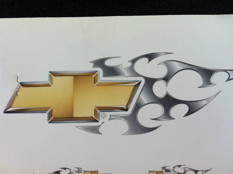 5 PC CHEVROLET BLADES FLAMES DECAL AUTO ART | eBay