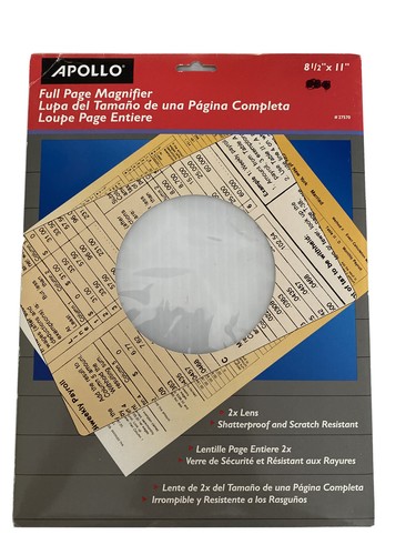 Apollo Full Page Magnifier 2X Lens Unbreakable & Scrstch Resistant High ...