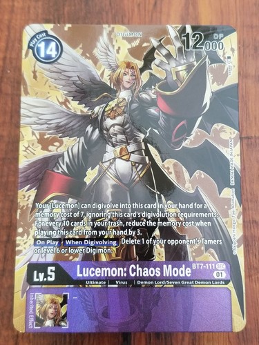 Lucemon: Chaos Mode Digimon Alternate Art Secret Rare Card - BT7-111 | eBay