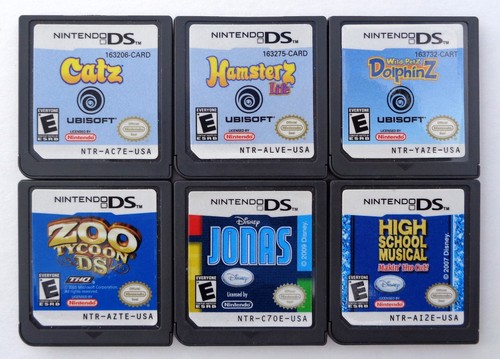 NINTENDO DS VIDEO GAME LOT CATZ HAMSTERZ LIFE WILD PETZ DOLPHINZ ZOO ...