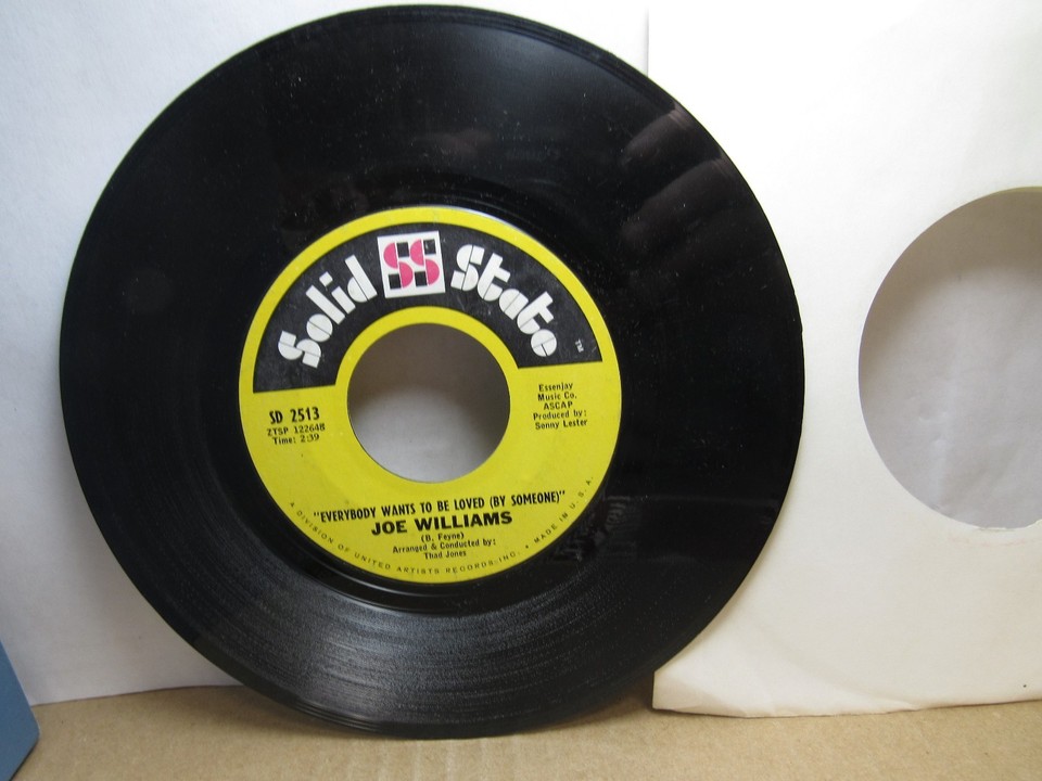 Old 45 RPM Record - Solid State SD 2513 - Joe Williams - Honeysuckle ...