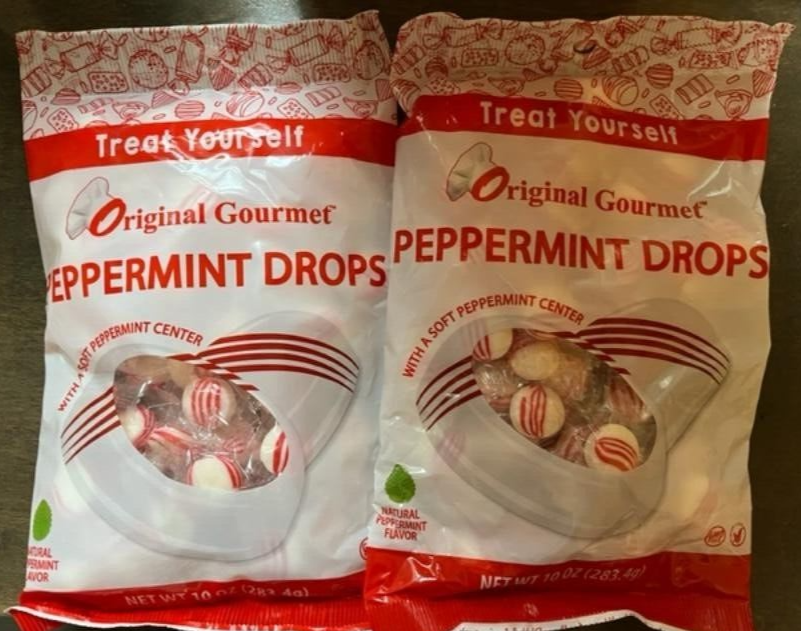 Original Gourmet PEPPERMINT DROPS Candy-Soft Peppermint Center- 6 LARGE ...
