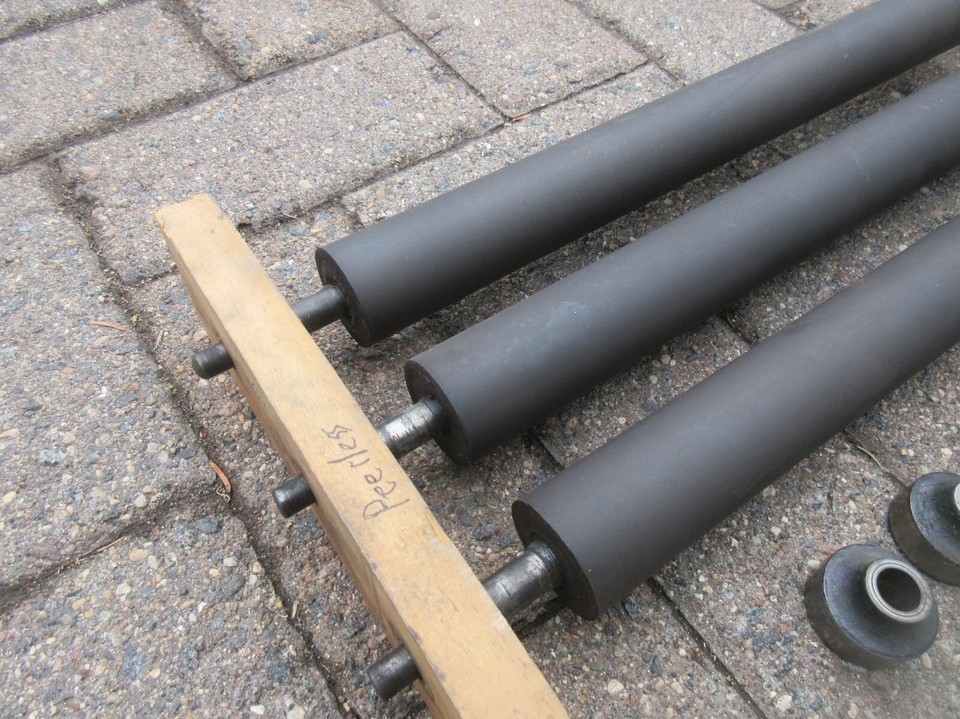Letterpress Rollers - For Peerless Printing Press - Set of 3 w/ Trucks ...