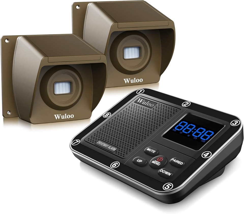 Wireless Driveway Alarm 1800 Feet Long Range Motion Sensor Alert System ...