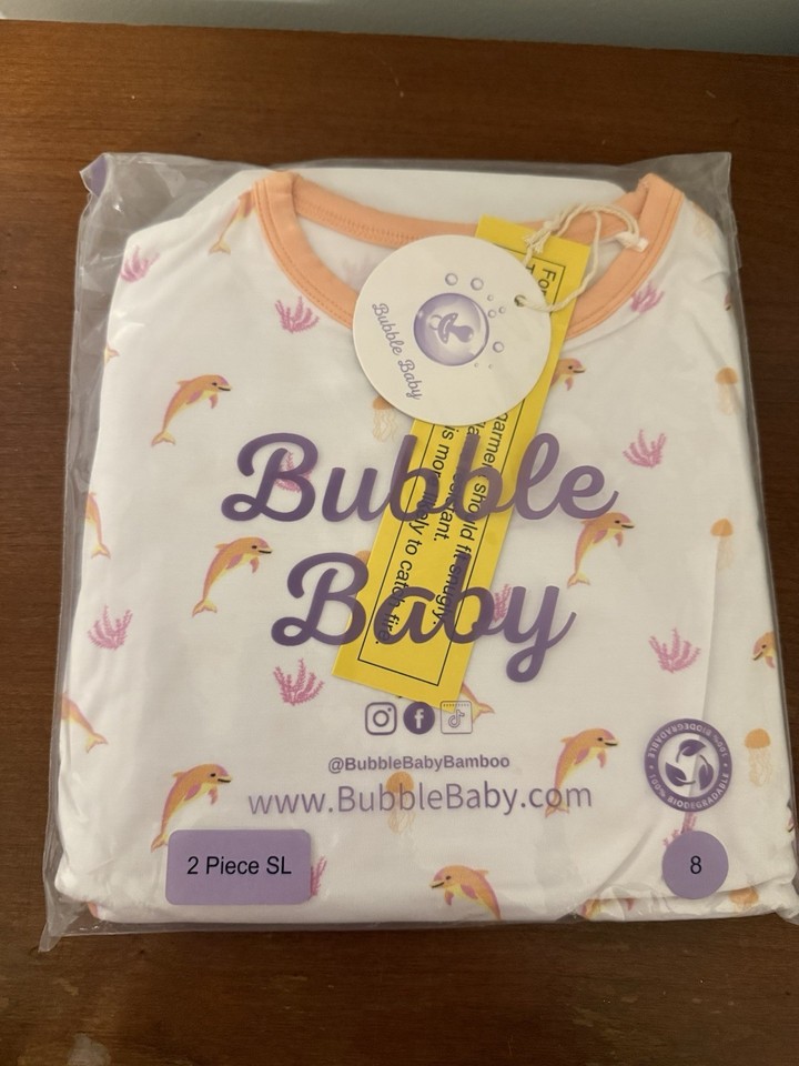 Bubble Baby Girls Dolphin Pajamas - Size 8 - Short Sleeves W/Shorts | eBay