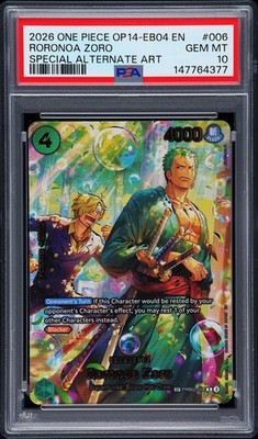 2026 ONE PIECE THE AZURE SEA'S SEVEN SPECIAL ALT ART #006 RORONOA ZORO ...