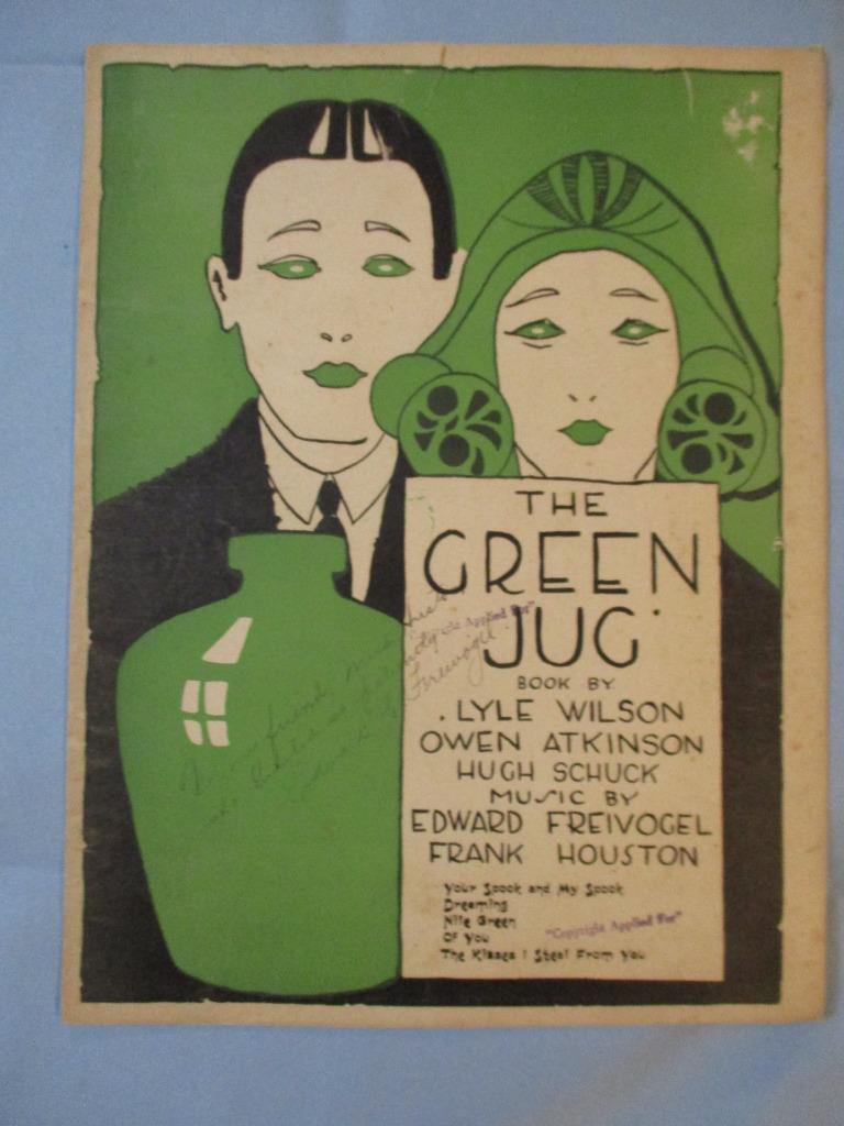 The Green Jug Book of Sheet Music Signed by Edward Freivogel Lyle ...