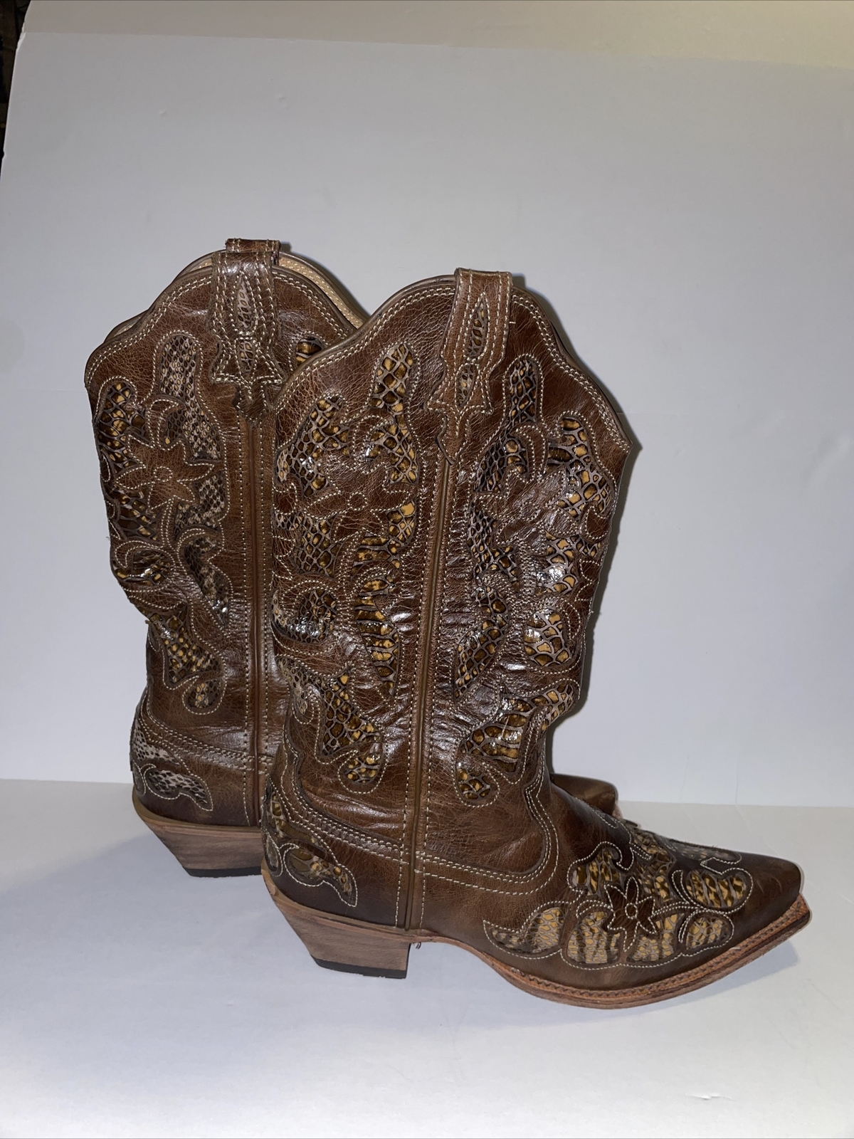 TWISTED X STEPPIN'OUT Chocolate python INLAY COWBOY … - Gem