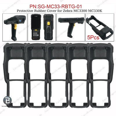 5Pcs Protective Rubber Cover for Zebra MC3300 MC330K Scanner PN:SG-MC33 ...