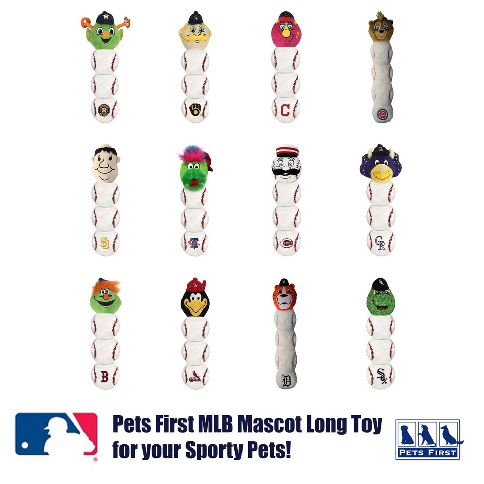 Pets First MLB Mascot Plush Toy with 4 Inner Squeaker for Dogs & Cats ...
