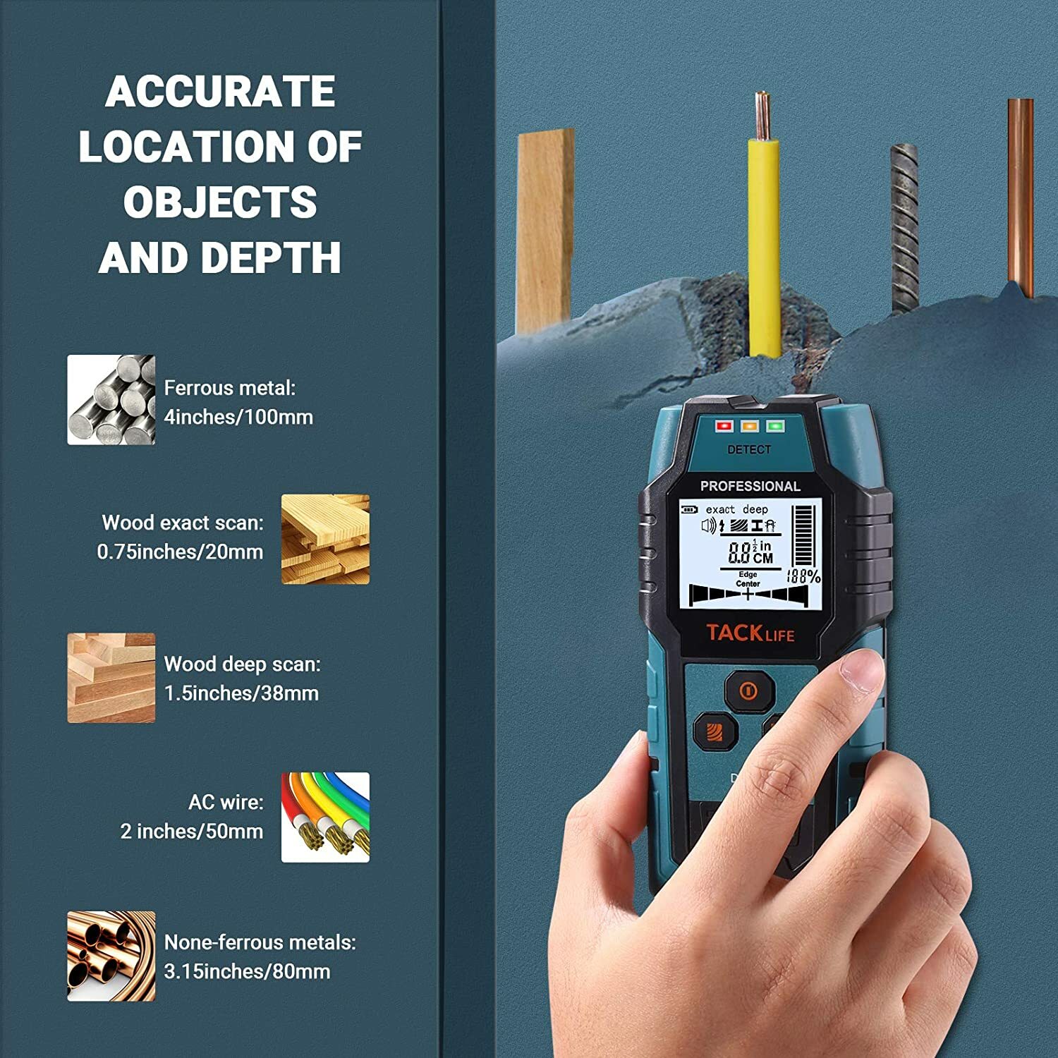 Brand New & Sealed TACKLIFE DMS03 Stud Finder / Wall Scanner 4in1 ...