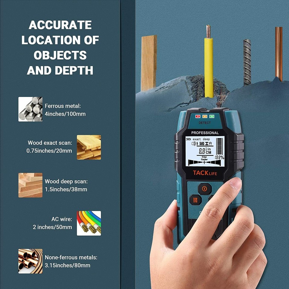 Brand New & Sealed TACKLIFE DMS03 Stud Finder / Wall Scanner 4in1 ...