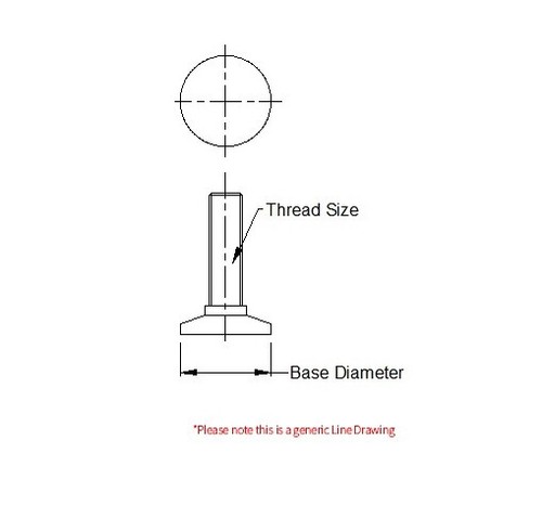 8 Pack Metal Adjustable Feet M8x50mm, Threaded Feet, Screw In Appliance ...