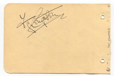 Fay Compton and Philip Hattey Signed Vintage Album Page Autographed ...