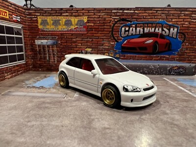 Hot Wheels White Hatchbacks '99 HONDA CIVIC TYPE EK9 Real Riders Wheels ...