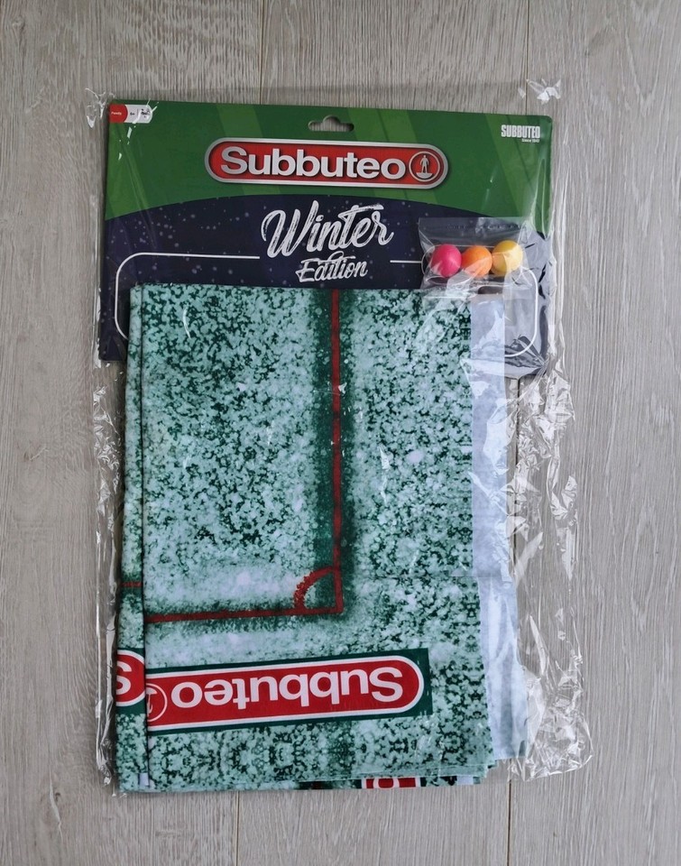 SUBBUTEO TABLE SOCCER FOOTBALL GAME WINTER EDITION PLAYING PITCH | eBay