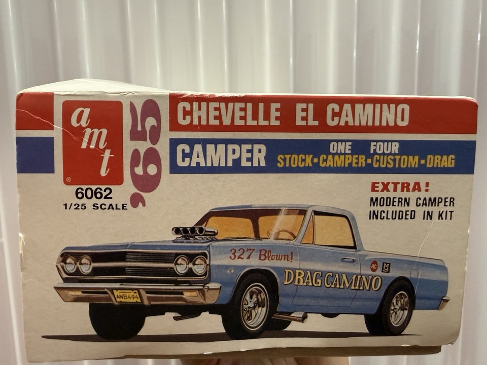 M30a AMT 6062 1/25 Scale 1965 Chevy Chevelle El Camino Camper Model Kit ...