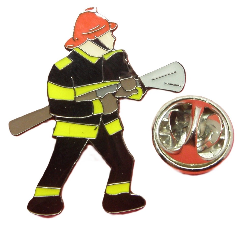 Fireman Pin Badge Firefighter Fire Fighter Service Man Brooch | eBay UK