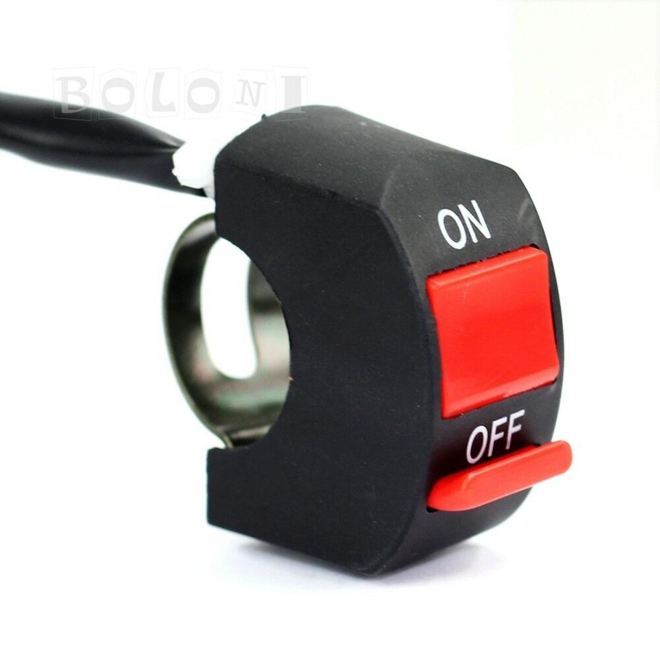 Red button Kill Bar Switch Engine For 7/8" Handlebar ATV Bike Scooter ...