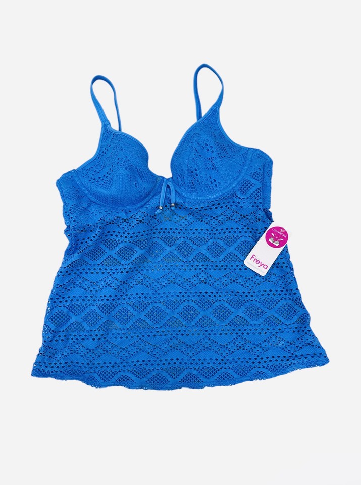 Freya BLUE MOON Sundance Underwire Padded Tankini Swim Top, US 32DD, UK ...